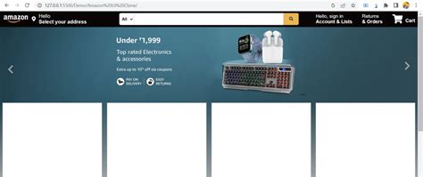 Amazon Ui Clone Created By Manoarya Using Html Css And Js Dev Community