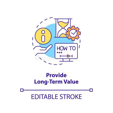 Provide Long Term Value Concept Icon Stock Vector Illustration Of Value Vector 253479707