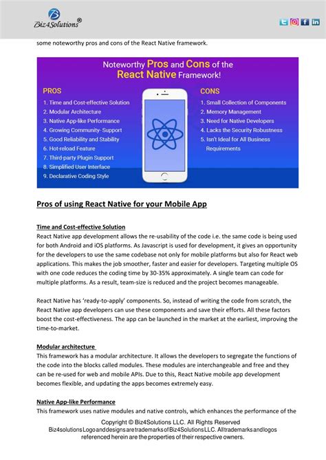 PPT Noteworthy Pros And Cons Of The React Native Framework