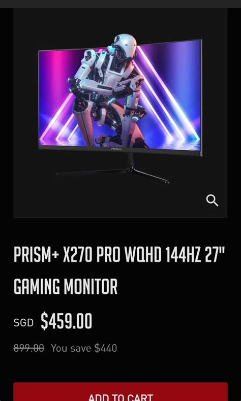 Prism X270 Pro Wqhd 2k 27 Gaming Monitor Curve Computers And Tech Parts And Accessories Monitor