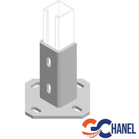 پایه پروفیل جی چنل جوشی 41 چهار سوراخ لوبیایی شرکت تولیدی سی چنل