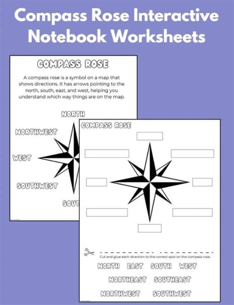 Compass Rose Worksheets Interactive Notebook Pages By Journey To Education