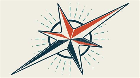 Classic Compass Rose Navigation Symbol Direction Travel Adventure Vector Design Generative Ai