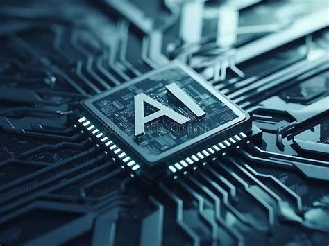 Ai Microchip On Electric Circuit Board Artificial Intelligence Technology And Gpu Cloud