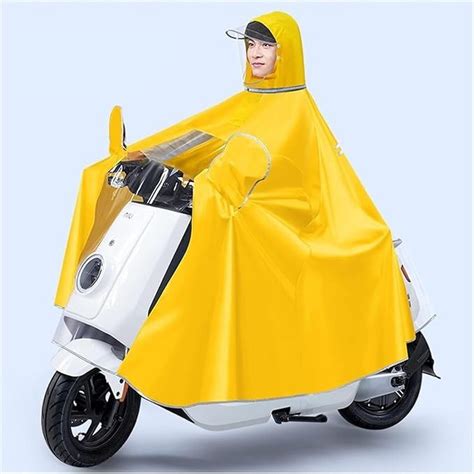 Noaled Hooded Rain Poncho Cycling Windproof Rain Cloak For Bike