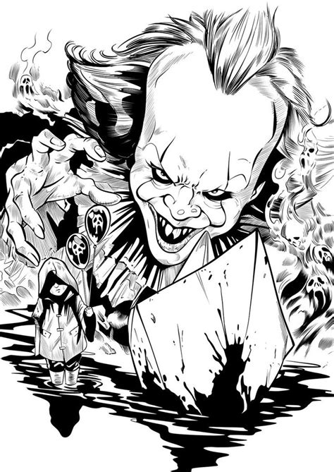 ArtStation Pennywise Matt James Scary Drawings Horror Movie Tattoos Horror Artwork