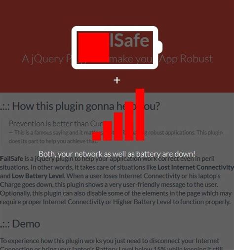 A Jquery Plugin To Take Care Of Situations Like Lost Internet