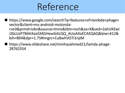 Presentation Of Lambda Phage Vactorpptx Genetics Science