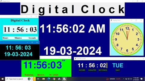 internpe pinaki digital clock in python task 1 youtube