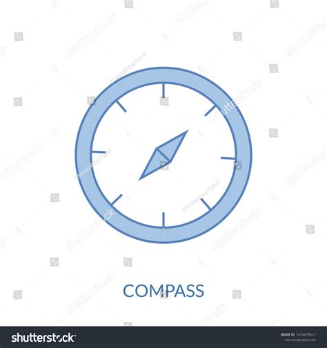 Compass Line Icon Outline Vector Sign Stock Vector Royalty Free 1474679627 Shutterstock