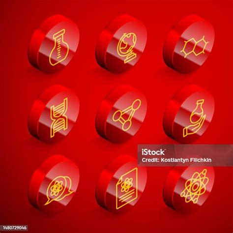 세트 라인 테스트 튜브 지구 지구 화학식 Dna 기호 분자 원자 및 화학 보고서 아이콘 벡터 3차원 형태에 대한 스톡 벡터 아트 및 기타 이미지 Istock