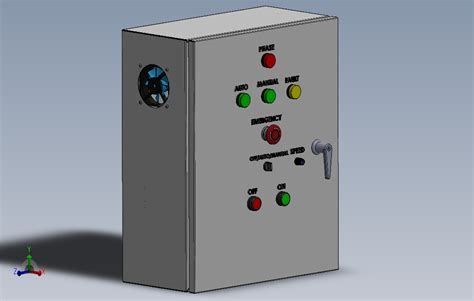 三菱plc控制电柜solidworks 2020模型图纸下载 懒石网