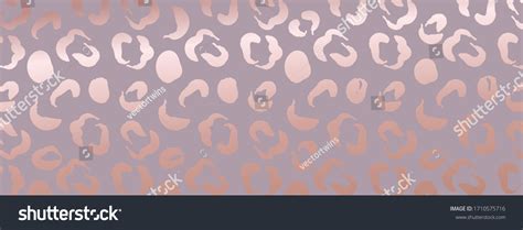 Rose Gold Leopard Texture Pattern Design Stock Vector Royalty Free