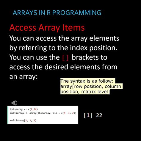 Arrays In R Programming Acessarritems Little Talk Programmers Divine Youtube