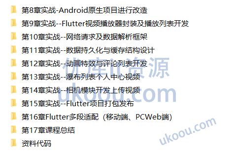基于 Flutter x 实战跨平台短视频App混合开发高清无密 优库IT资源网