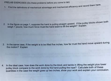 Solved PRELAB EXERCISES Do These Problems Before You Come Chegg Com