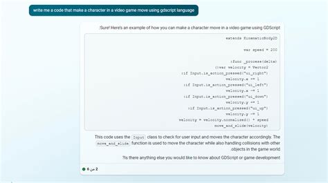 I Asked Bing Ai To Write Me A Code Using Gdscript Language Heres The Result Rgodot