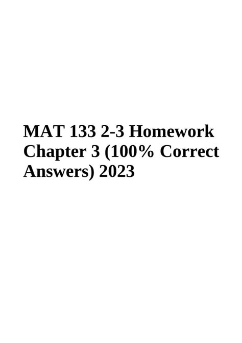 Mat 133 Math 4 3 Homework Questions With Solutions 2023 Mat 133 Assignment Solutions 2023