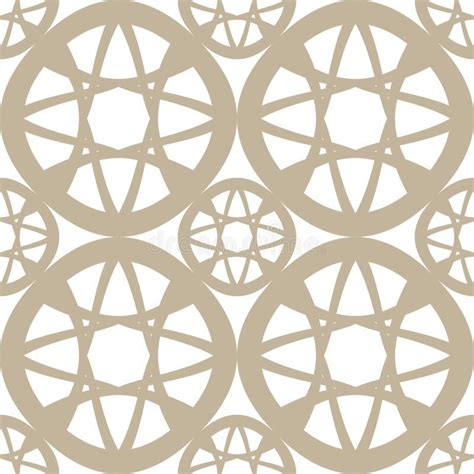 Seamless Abstract Pattern Tile With Circular Shape Design Stock Vector