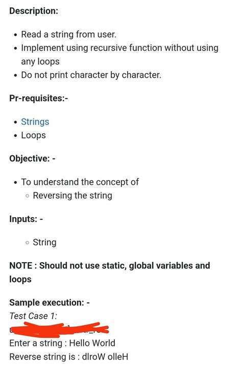 Solved Write A Program To Reverse The Given String Using