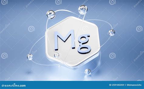 Mg Symbol On A Hexagon With An Orbit Atoms And Electrons Magnesium