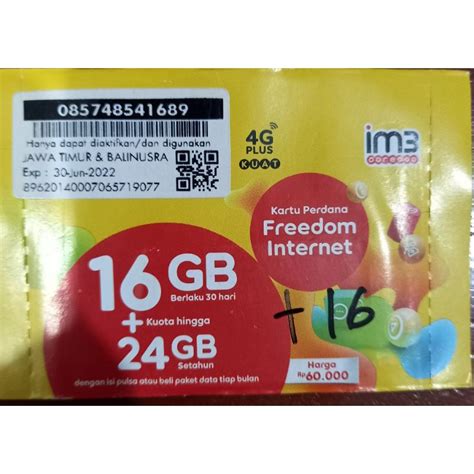 Jual Kartu Indosat 16GB Shopee Indonesia
