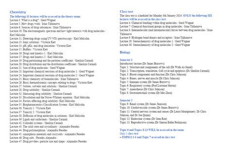 Exams And Class Tests Timetable Pdf