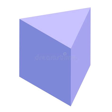 Triangular Prism Vector Clip Art Illustration Blue Triangle Prism