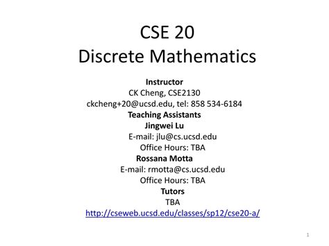 Ppt Cse 20 Discrete Mathematics Powerpoint Presentation Free Download Id9189485