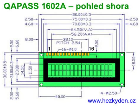 Lcd Modul Qapass 1602a Výprodej Součástek