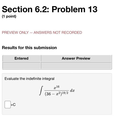 solved section 6 2 problem 13 1 point preview only