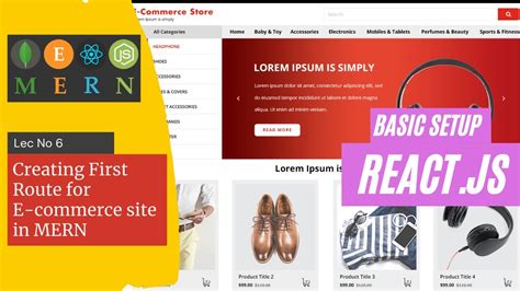 React Js Tutorial 6 Creating First Route Ecommerce Site Using
