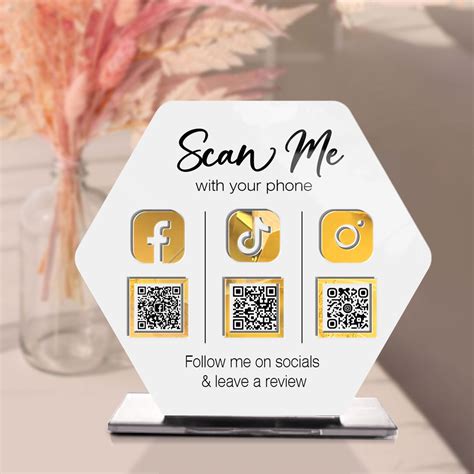 Custom Multi Qr Code Sign Payment Sign Social Media Qr Code Sign Mini