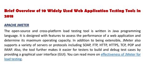 PPT Top Web Application Testing Tools In 2018 PowerPoint Presentation ID 7766527
