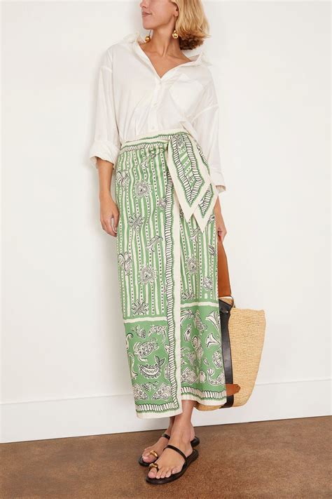 Lula Sarong Skirt In Stripe Wrap Skirt Pattern Wrap Skirt Outfit
