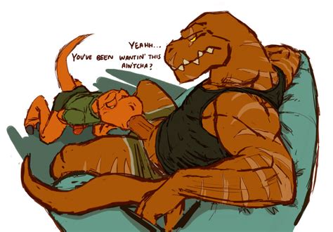 Rule 34 Blush Clothed Clothing Dialogue Dinosaur Dj Mixer Character Father Father And Son