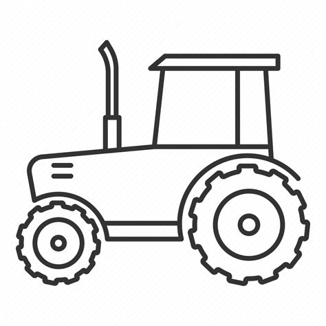Agriculture Farm Farming Machine Machinery Tractor Vehicle Icon