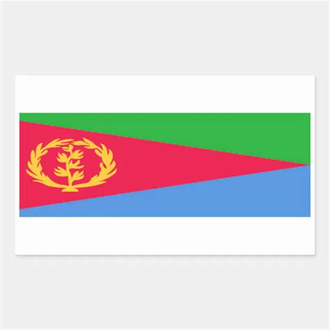 Eritrean Flag Flag Of Eritrea Rectangular Sticker Zazzle