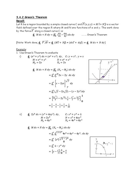 3 4 2 green s theorem pdf mathematical objects mathematics
