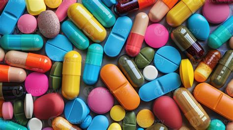 Diverse Collection Of Assorted Pharmaceutical Tablets 47512657 Stock