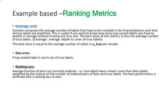 Evaluation Of Multilabel Multi Class Classification PPTX