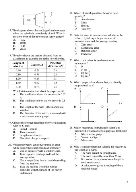 Form 4 Physics Exercises