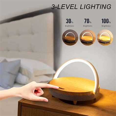 블루투스 스피커 목재 무선 충전기 Led 램프 15w 고출력 고속 충전 스탠드 아이폰 14 13 13 프로 12 휴대폰 홀더 Aliexpress