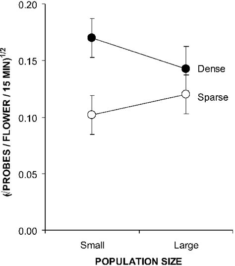 Effects Of Population Size And Plot Density On Visitation Rate Download Scientific Diagram