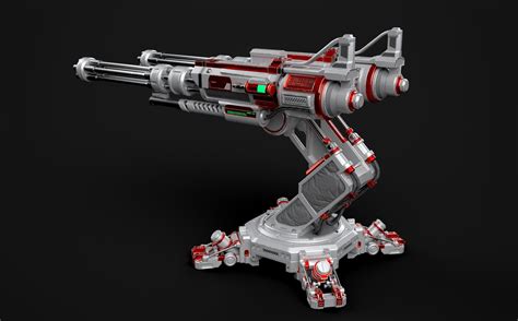 Artstation Sci Fi Laser Turret