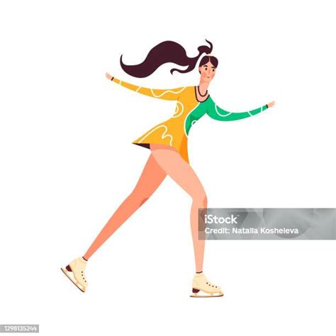 흰색 벡터 일러스트레이션에 고립된 여성 피겨 스케이팅 선수 Championship에 대한 스톡 벡터 아트 및 기타 이미지 Championship 가냘픈 겨울 Istock