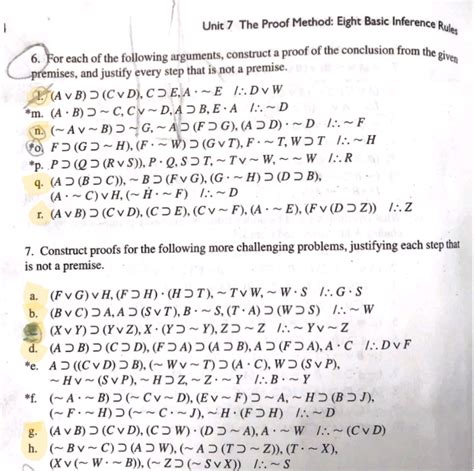 Solved 6 For Each Of The Following Arguments Construct A