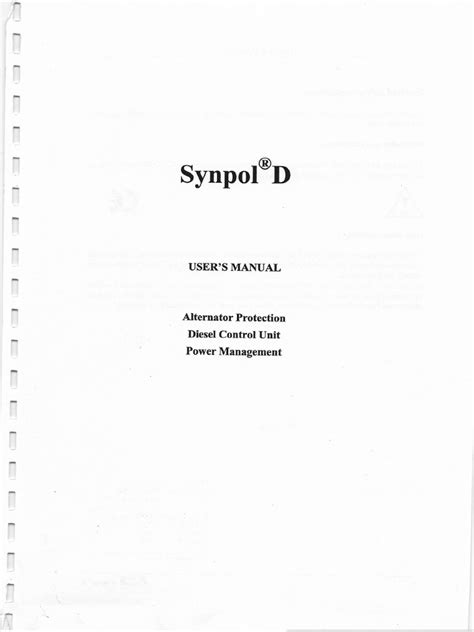 synpol d user s manual pdf