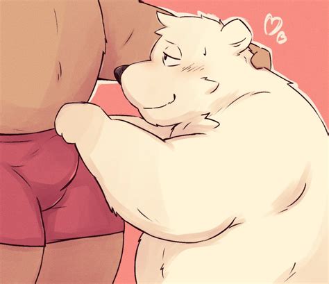 Rule 34 2024 Anthro Bear Belly Blush Bulge Clothing Duo Kemono Male Male Male Mammal Naru Papi