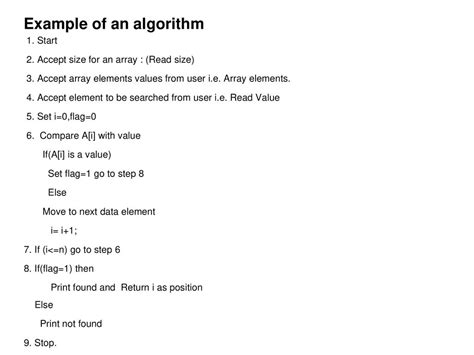 algorithm steps